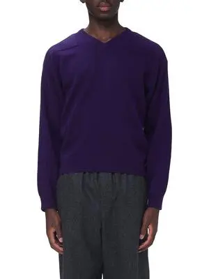 JIL SANDER V-neck Long-sleeved Wool Blend Sweater - Violet