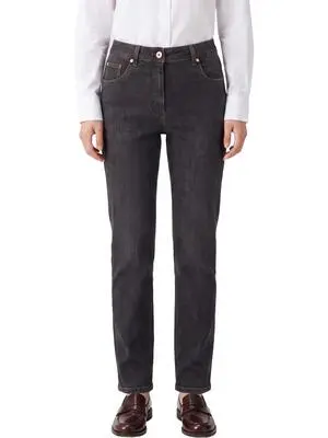 Brunello Cucinelli Skinny Fit Jeans - Grey