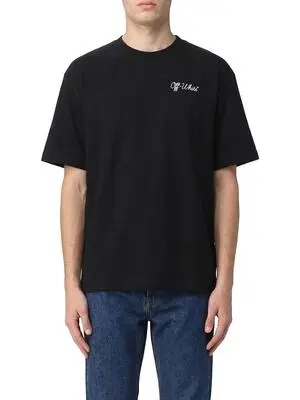 Off-White Crew-neck T-shirt In Cotton With Logo - Black
