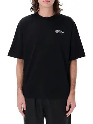 Off-White Crew-neck T-shirt In Cotton With Logo - Black