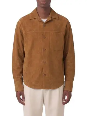 AMI Paris Suede Shirt - Brown