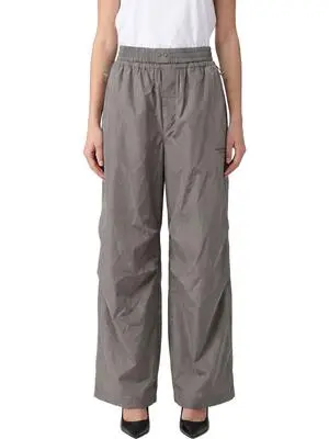 Alexander Wang High-waisted Wide-leg Technical Fabric Jogging Pants - Grey