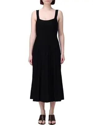 Staud Ellison Stretch Jersey Midi Dress - Black