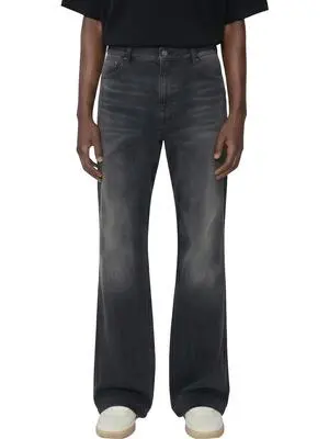 Amiri Flared Cotton Denim Jeans - Black