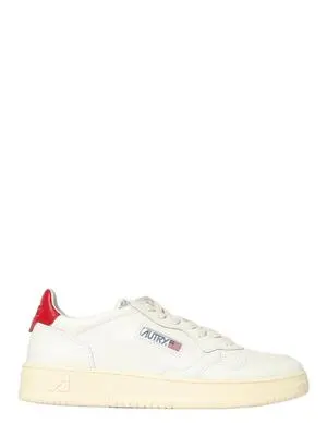 AUTRY AUTRY Leather Lace-Up Sneakers Red