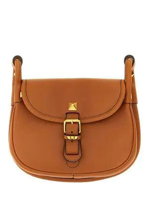 Valentino Garavani Flaneuse Rockstud Leather Bag - Brown
