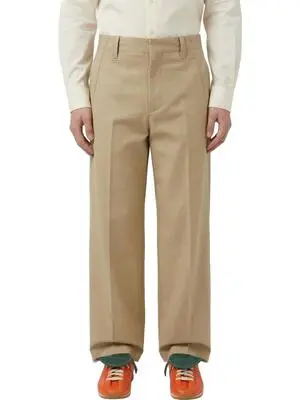 Jacquemus Cotton Wide-leg Trousers - Beige