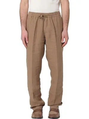 Boglioli Linen Drawstring Trousers - Mud