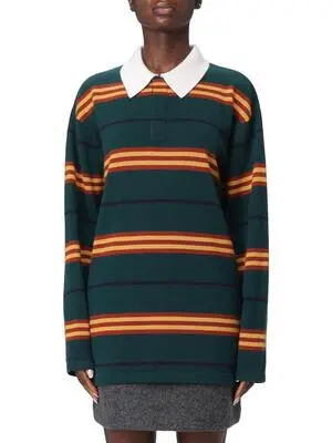 Guest In Residence Striped Knit Polo Shirt - Green