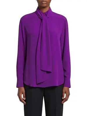 Balenciaga Pussy Bow Shirt - Violet
