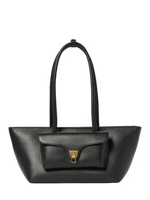 COCCINELLE Grained Leather Beat Double Bag - Black