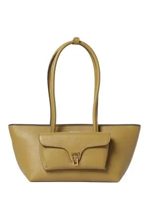 COCCINELLE Grained Leather Beat Double Shoulder Bag - Green