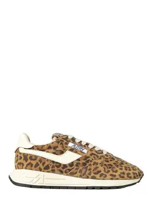 AUTRY Autry Reelwind Low-Top Sneakers In Suede With Animal Print And Padded Ankle Multicolor