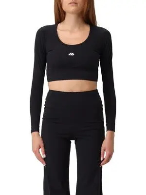 Balenciaga Long Sleeve Cropped Top - Black
