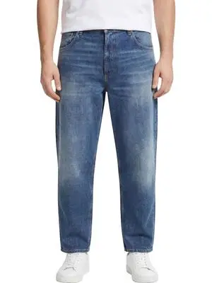 DONDUP Straight Cotton Denim Jeans - Blue