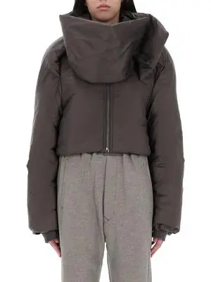 Rick Owens Cropped Puffer Jacket - Brown