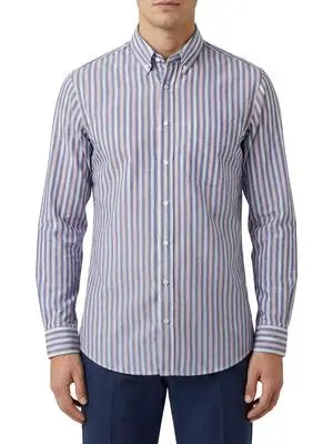 Aspesi Classic Striped Cotton Shirt - Blue