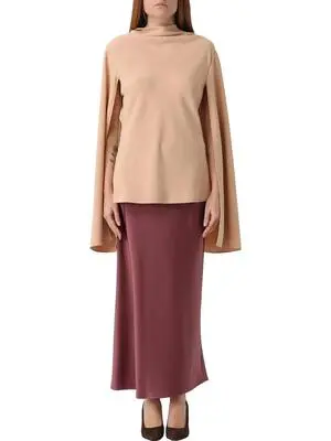 Alberta Ferretti Draped Cape Effect Top - Nude