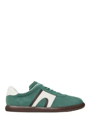 Camper Suede Low Top Lace Up Sneakers - Green