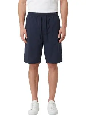DARKPARK Cotton Blend Knee-length Jogging Shorts - Blue