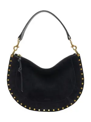 Isabel Marant Étoile Oskan Studded Suede Hobo Bag - Black