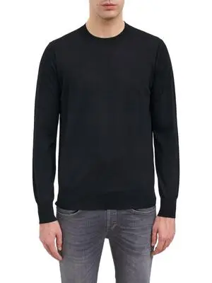 PAOLO PECORA Paolo Pecora Fine Knit Pullover Black