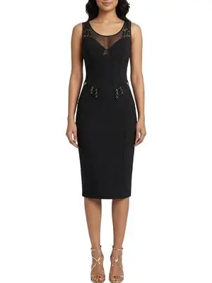Elisabetta Franchi Elisabetta Franchi Jersey Bustier Midi Dress Black