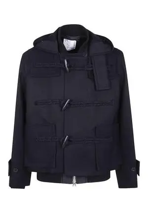 Sacai Duffle Coat - Black