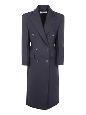RÓHE Double Breasted Tailored Coat - Black
