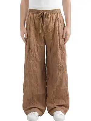 Dolce & Gabbana Pin Cotton Blend Wide Leg Trousers - Striped