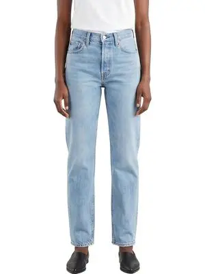 LEVI'S 501® Distressed Straight Leg Jeans - Blue