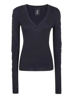 THOM KROM Long Sleeve Ruched Jumper - Black