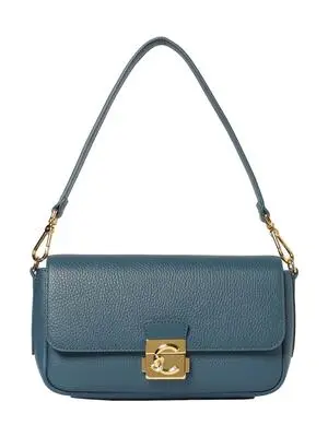 COCCINELLE Coccinelle Shoulder Bag With Gold Tone Clasp Blue