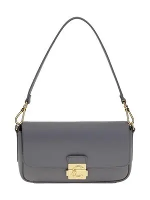 COCCINELLE Shoulder Bag With Gold Tone Clasp - Grey