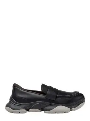 Camper Smooth Calf Leather Loafers With Vibram Sole - Black