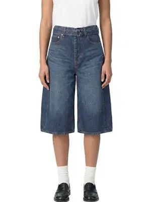 Sacai Cotton Denim Shorts - Blue