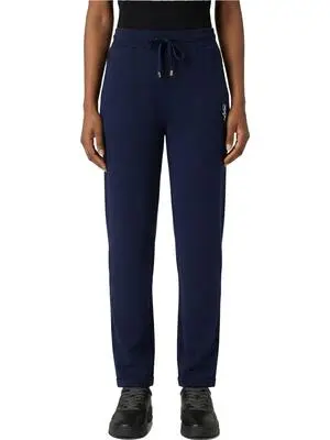 Liu Jo Liu Jo Modal Blend Jogging Trousers With Rhinestone Logo Blue