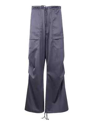 ENTIRE STUDIOS Wide Leg Trousers With Drawstring Waist - Grey