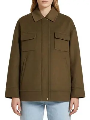 Max Mara Button-front Collared Jacket With Flap Pockets - Green