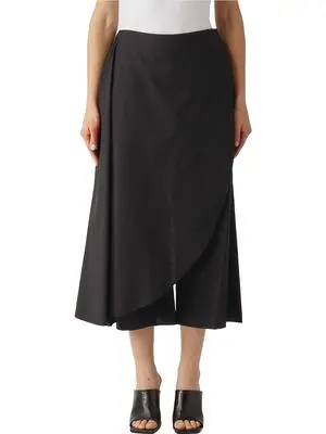MEIMEIJ Cotton Cropped Trousers - Black