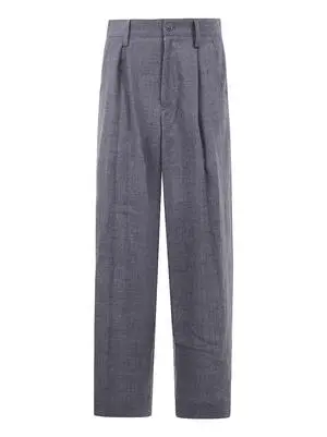 Y’s Tailored Pleated Trousers - Grey