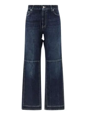 JEAN PAUL GAULTIER Paneled Wide Leg Jeans - Blue