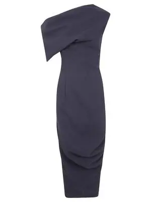 Jacquemus Asymmetrical Draped Dress - Black