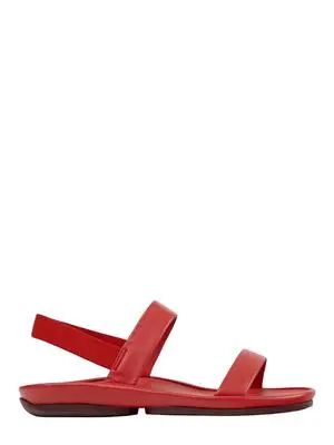 Camper Right Isla Leather Heeled Sandals - Red
