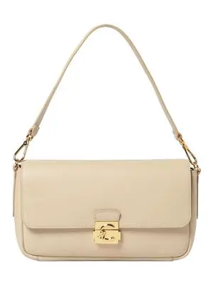 COCCINELLE Shoulder Bag With Clasp - Sand