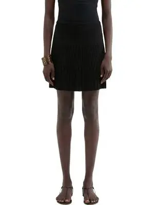 MARGHERITA MACCAPANI Pleated Mini Skirt - Black