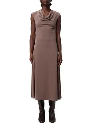 Max Mara Vetusta Midi Jersey Dress - Brown
