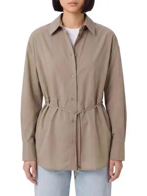 Liu Jo Cotton Shirt With Belted Waist - Silver