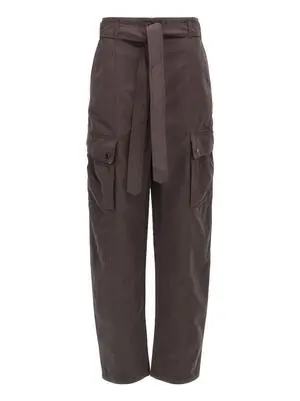 Andamane Belted Cargo Trousers - Brown