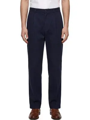 Valentino Garavani Tailored Cotton Trousers - Navy